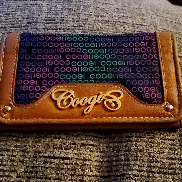 COOGI | Accessories | Coogi Leather Multicolored Lettering Wallet ...